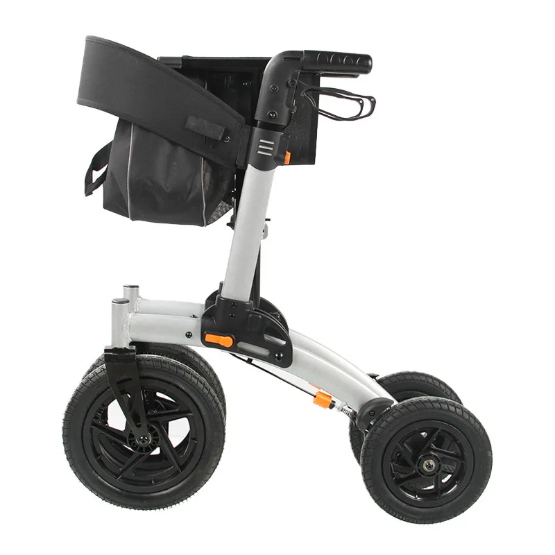 Medical Foldable Aluminum Rollator Electric Walker with Four Wheels ...