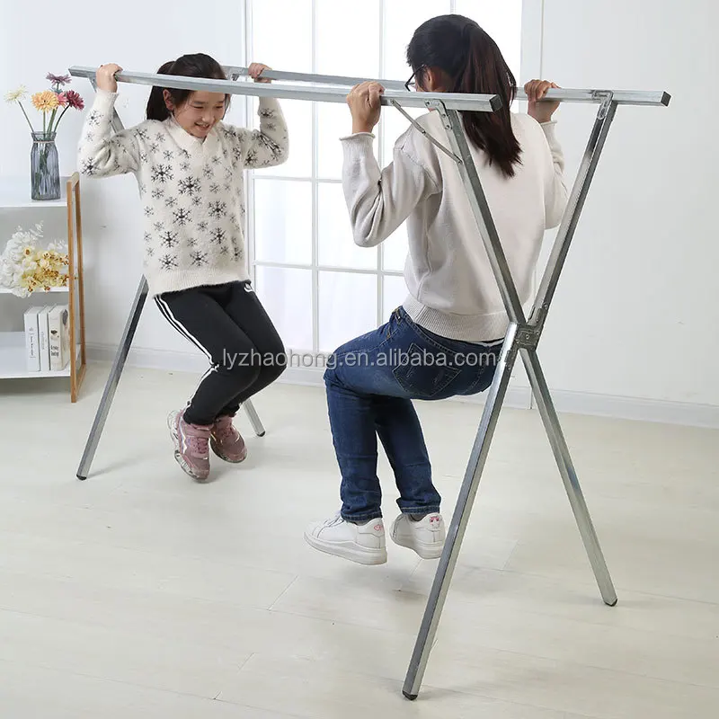 Stainless Steel Floor Mounted X-shaped Clothes Hanger Folding Clothes ...