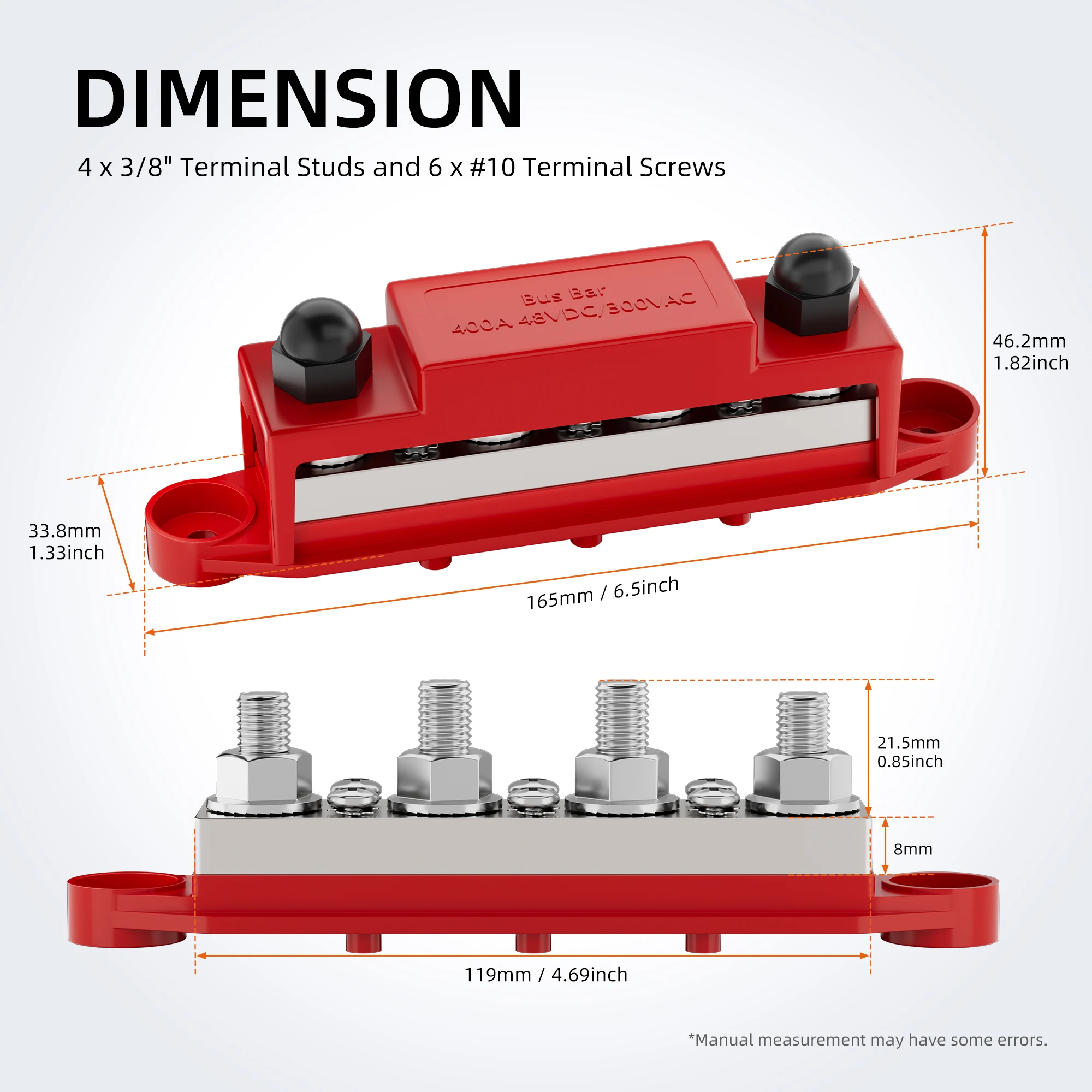 Heavy Duty 400A Busbar - Reliable Power Distribution