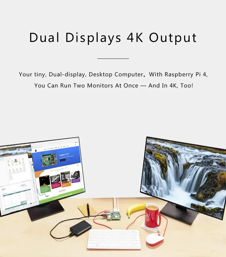 Raspberry Pi 4 Model B Pi 4b Ram 8gb 4gb 2gb 1gb,Original Starter Kit 1 ...