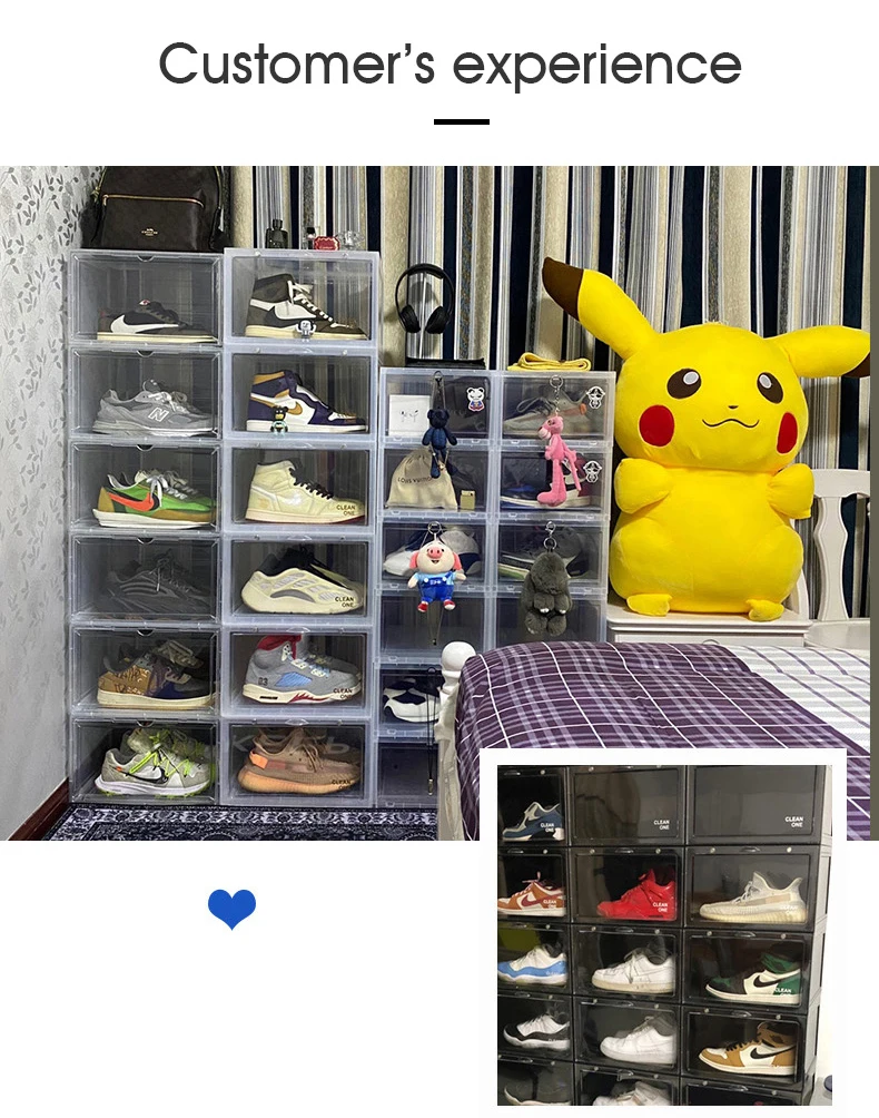 Clear Transparent Acrylic Sneaker Shoes Shoe Rack Racks Box Boxes Shef ...