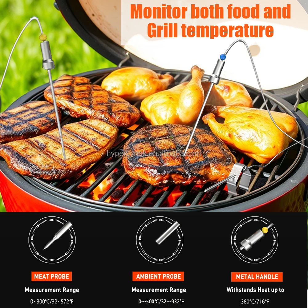 Customizable Smart Wireless for Bluetooth Meat Thermometer PID BBQ Fan ...