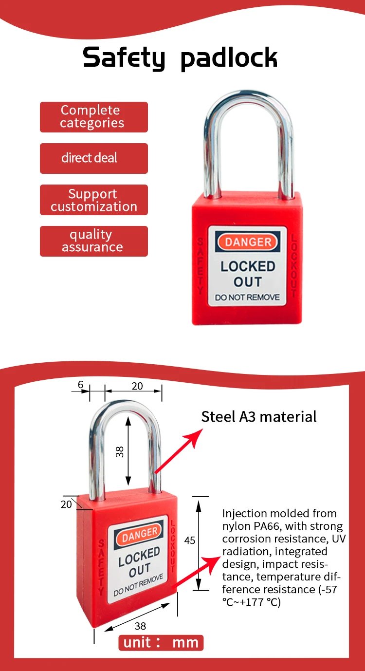 Laser Coding Loto Lock Master Key System Safety Padlock Electrical Tool ...