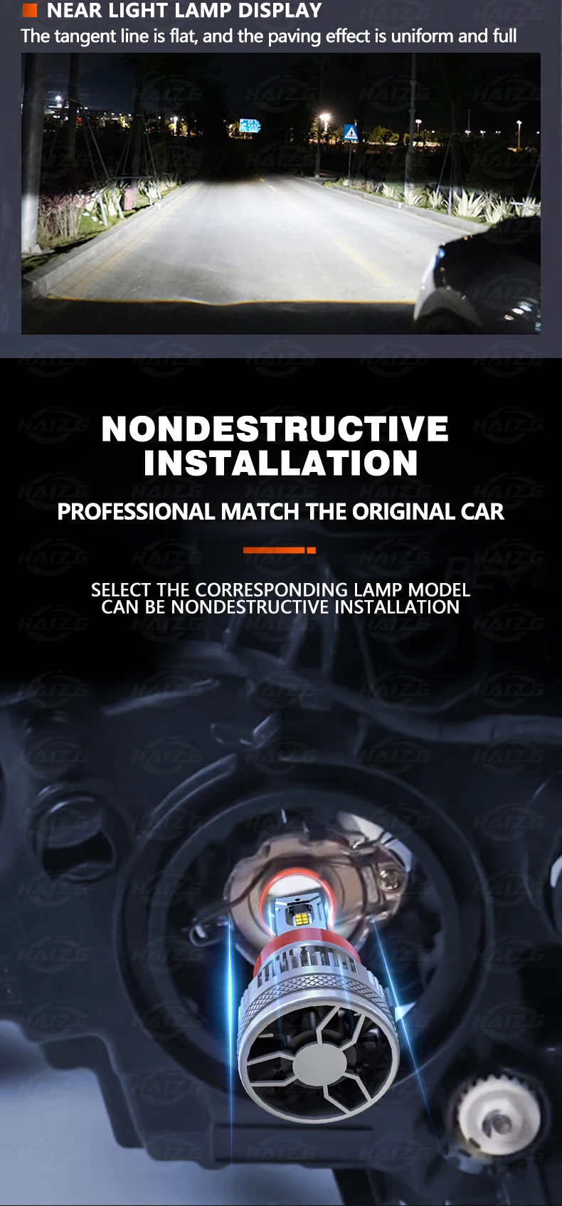 Haizg S13 200w 50000lm H4 H13 H7 9005 9006 Aluminum Luces Led Para Auto ...