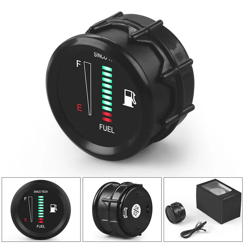Fuel Level Gauge Universal 2" 52mm Digital Display Car Fuel Level Gauge ...