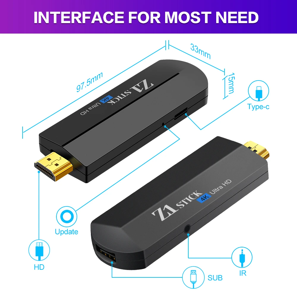 2023 Cheap Z1 4k Tv Stick Android 10 Portable Tv Dongle 2gb Ram 16gb ...