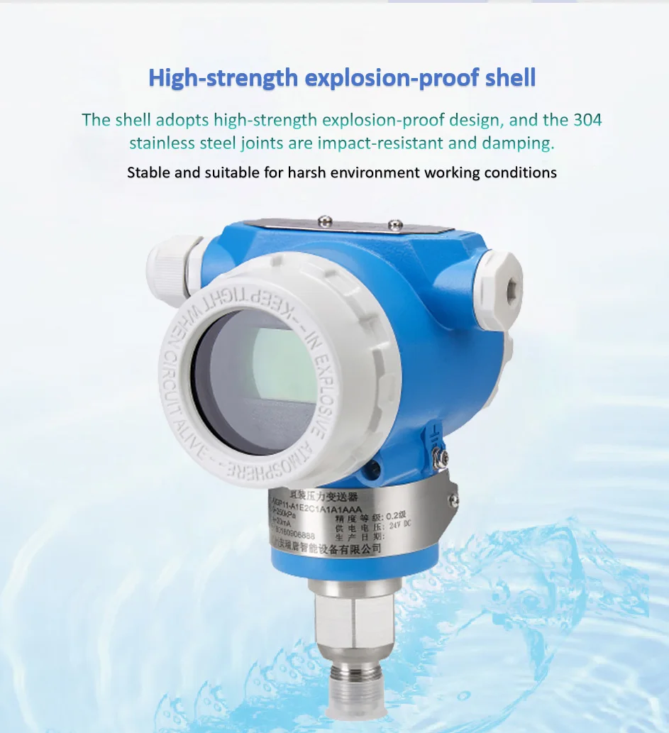 Explosion-proof Pressure Transducer Sensor Rs485 Modbus Protocol 300psi Pressure Transmitter ...