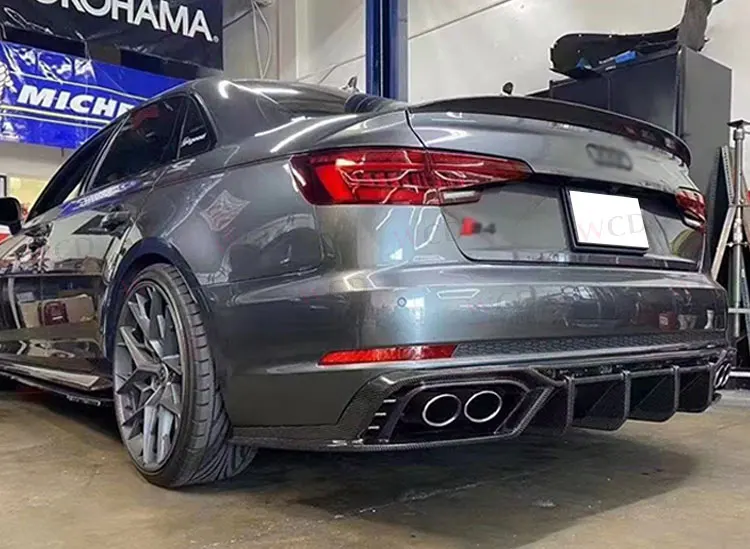Carbon Fiber SD Style Rear Diffuser for Audi S4 A4 B9 2019+ Rear Bumper ...