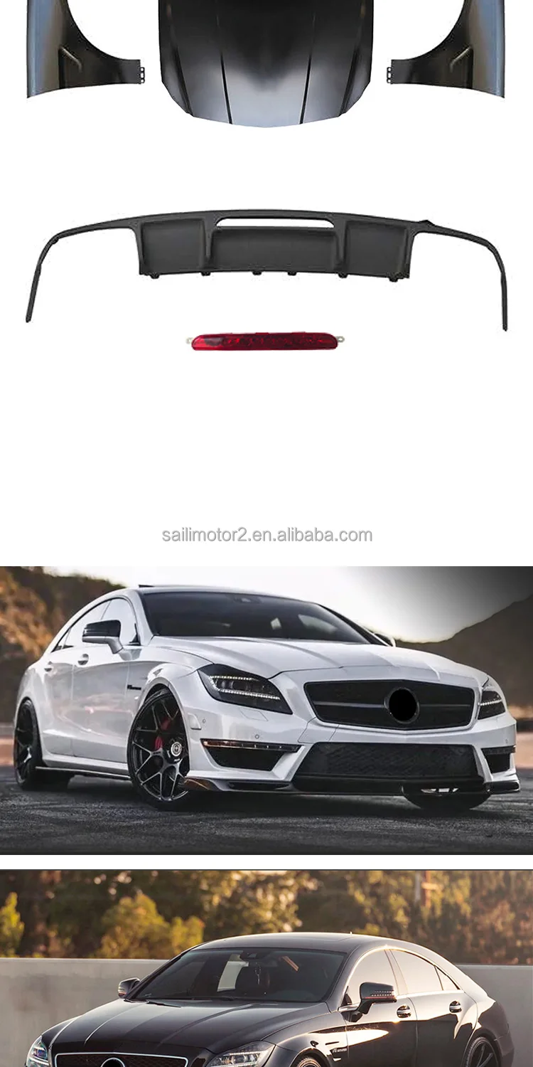 Front And Rear Bumper Modifications Body Kit Amg Surrounds For Mercedes ...