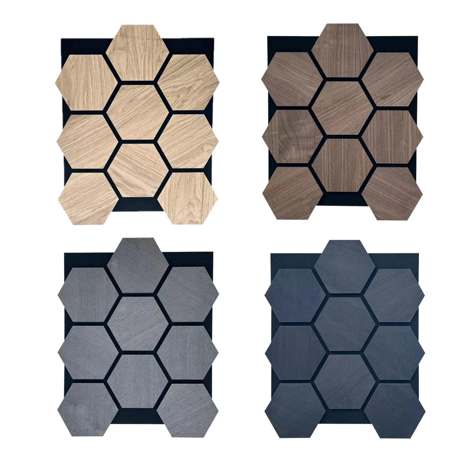 Hexagon Acoustic Wooden Wall Panels Soundproof Wood Slat Acoustic Wall ...