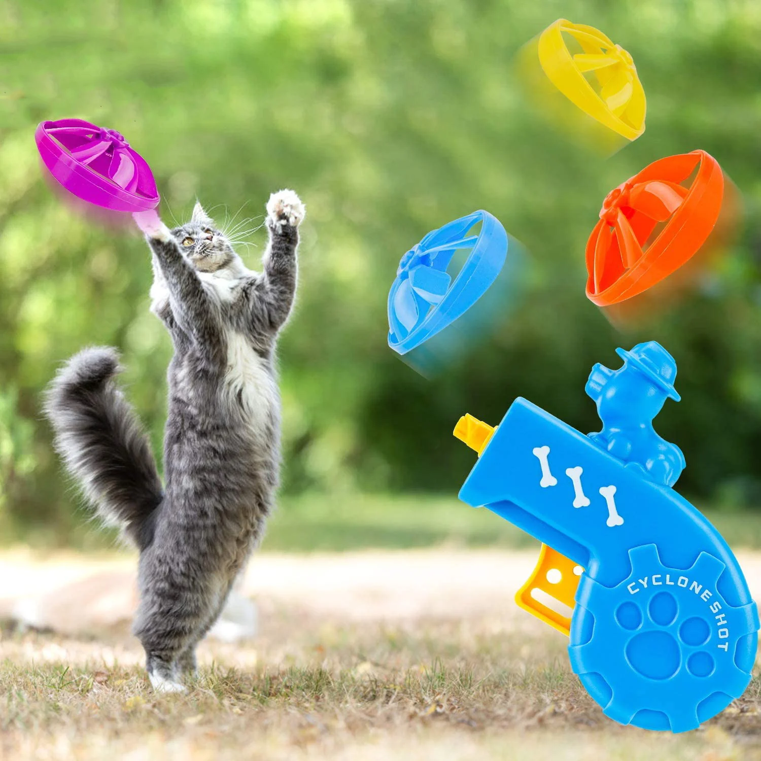 Wholesale Cat Fetch Toy Flying Disc Saucer Launcher Cat Tracking Toy ...