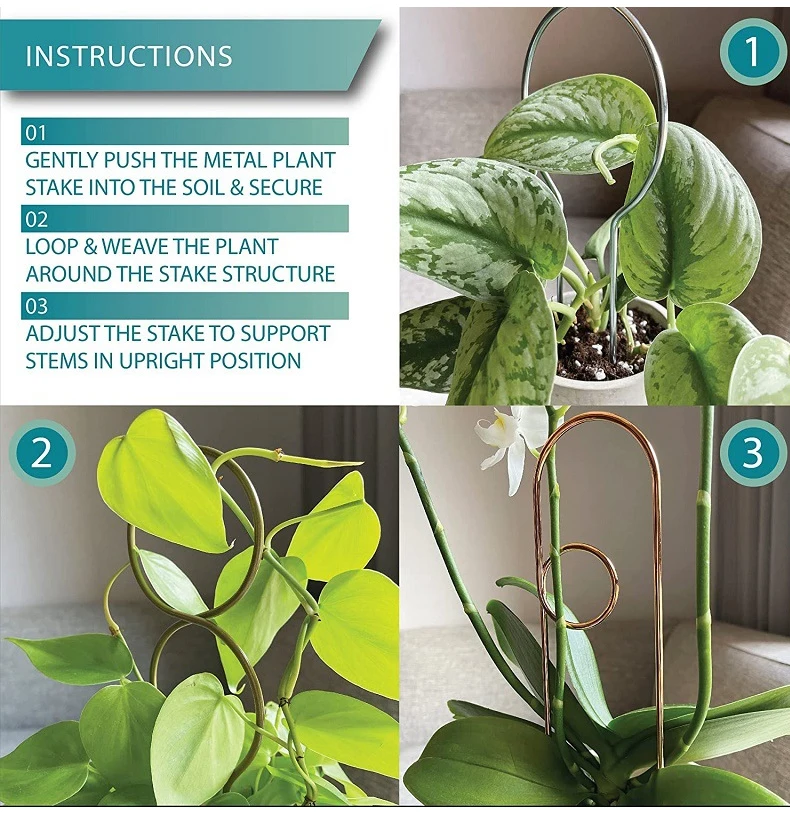 4 Pack Metal Mini Trellis Garden Indoor Plant Trellis