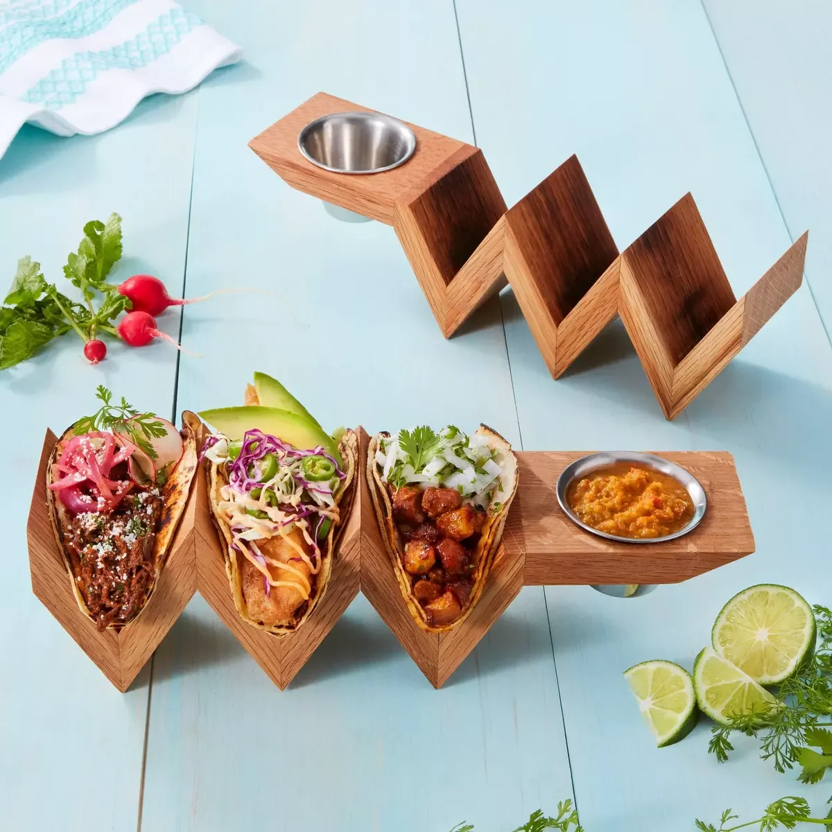 Eco-friendly Bamboo Taco Stand - Sustainable & Stylish