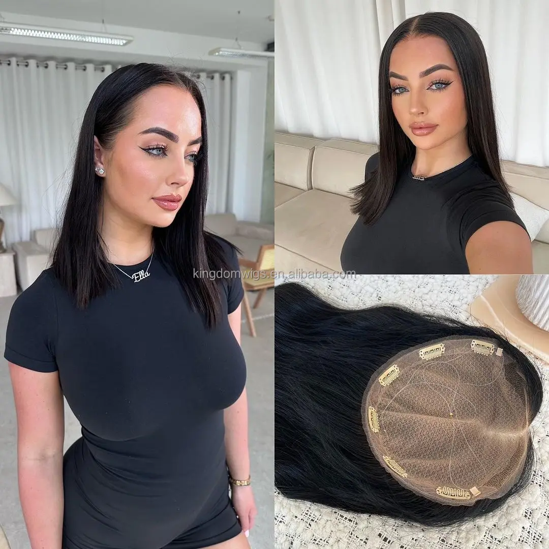 New Design HD Full Lace European Hair Highlight Blonde Net Topper ...