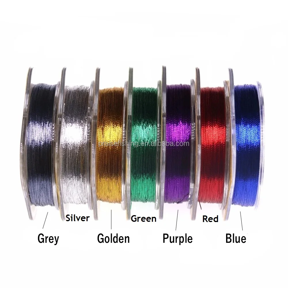 50m/spool Metallic Rod Building Wrapping Thread Line For Rod Repairing ...