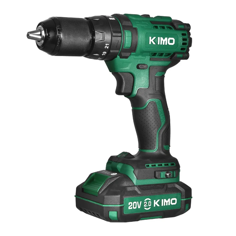 Kimo 20v Brushless Variable Speed Electric Drill With High Torque And Multi Functional ...