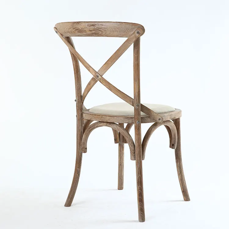 Durable Comfortable Antique Wood Cross Back Chairs