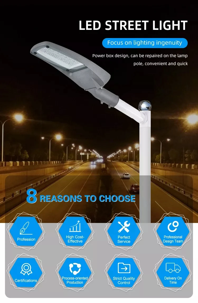 Waterproof Ip66 Street Light 100w 150w 200w Led Intelligent Street Lamp ...
