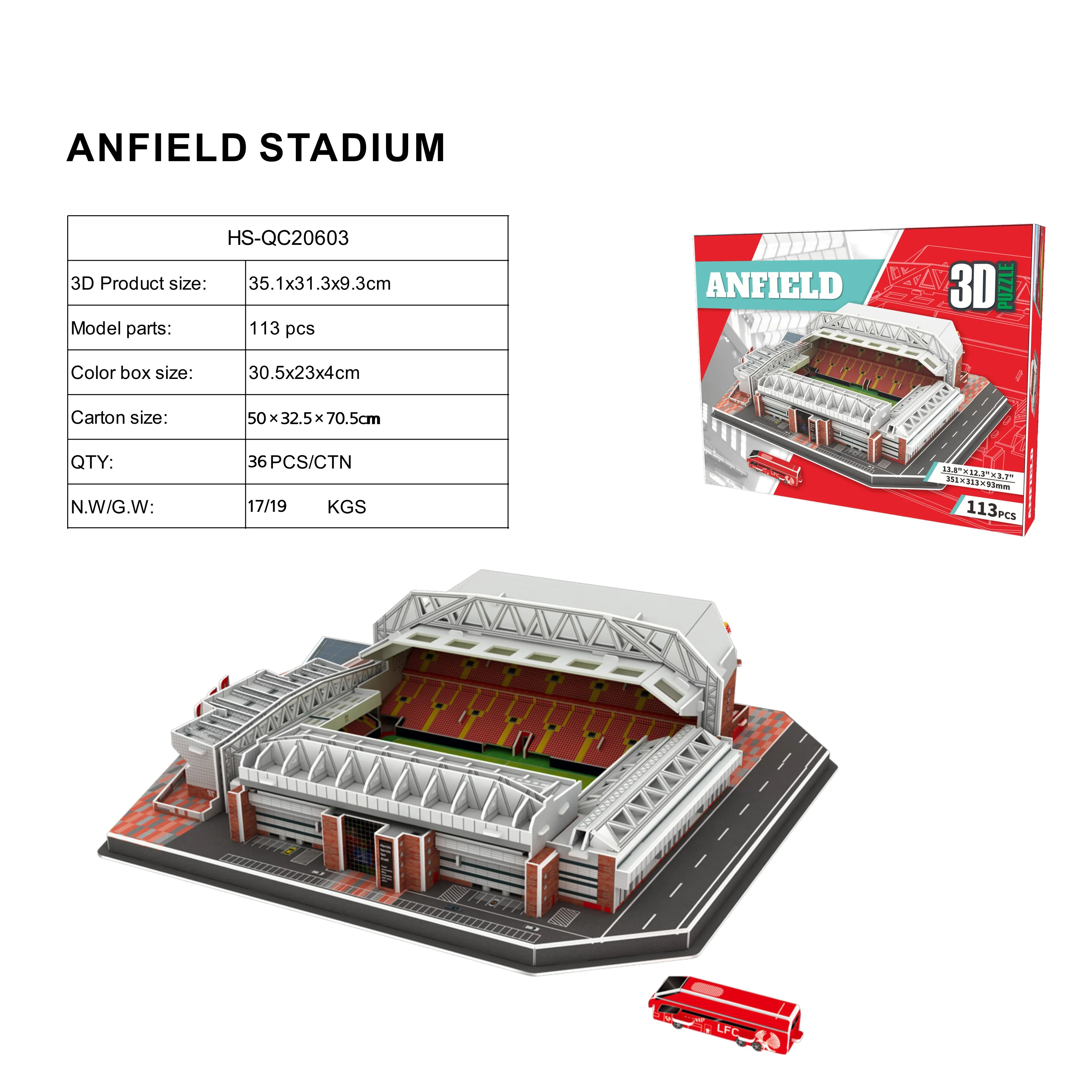 3D Paper Puzzle - Famous Football Stadiums for DIY Fun