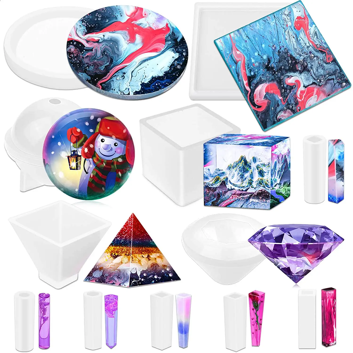 Resin Molds Kit - Create Adorable Crafts for Holidays