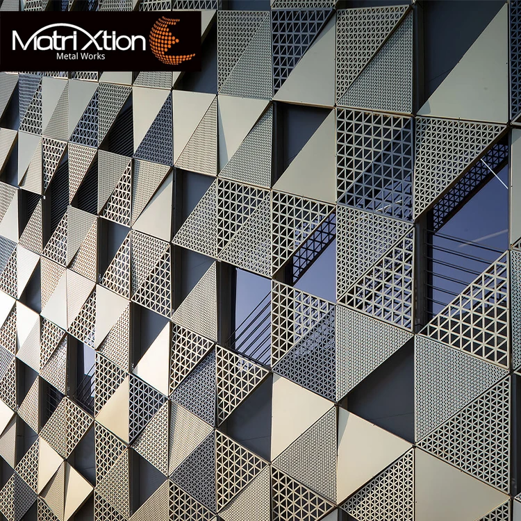 Exterior Metal Solid Aluminum Panel Cladding Design Panels perforation ...