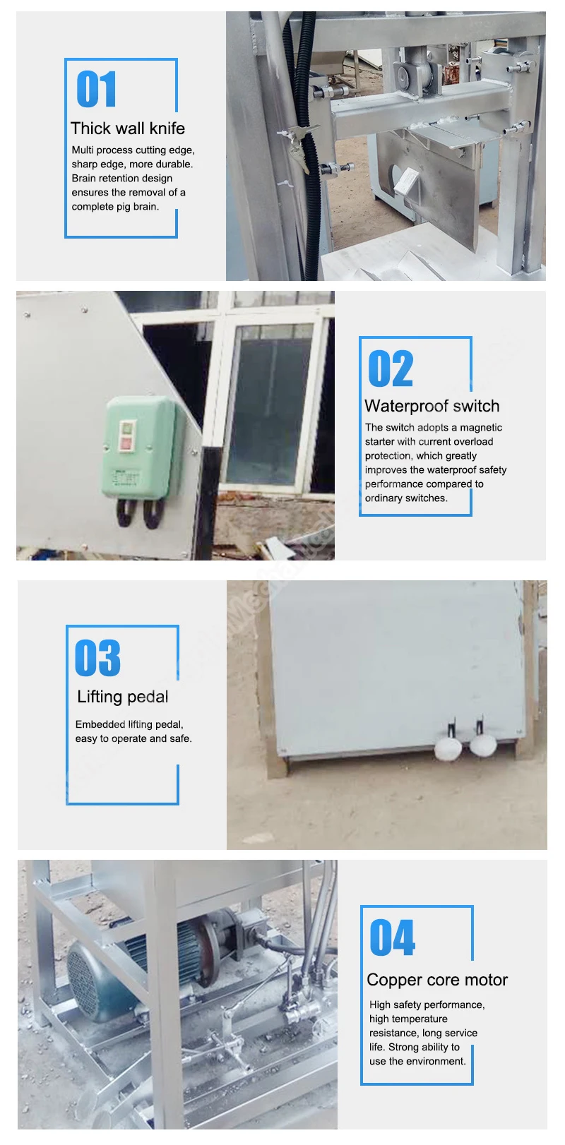 Cow Head Splitter Cutter Sheep Head Half Separating Machine Pig Head ...