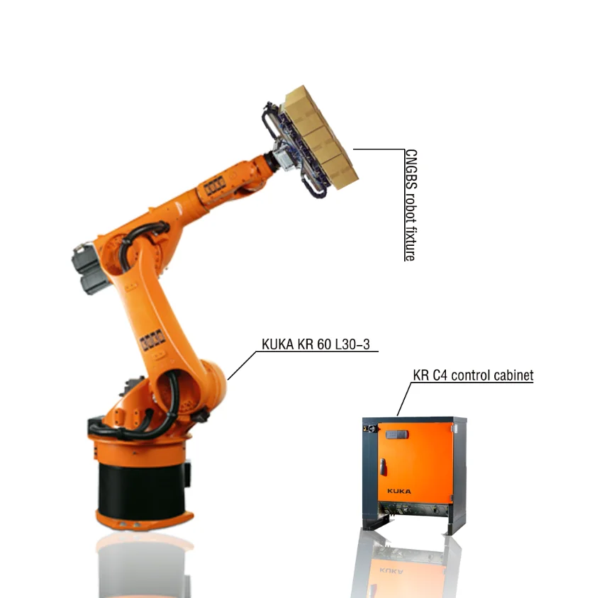 Six Axis Palletizing Robot Kuka Kr 120 R3100-2,With Schunk Fixture And ...