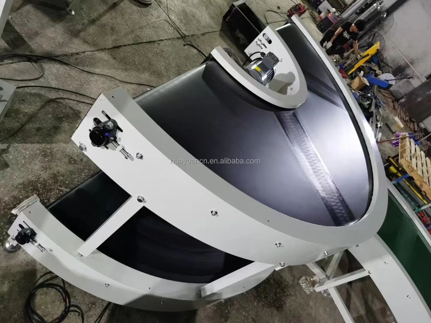 180 Degree Pvc Turning Belt Conveyor Curve Belt Machine 180 Degree ...