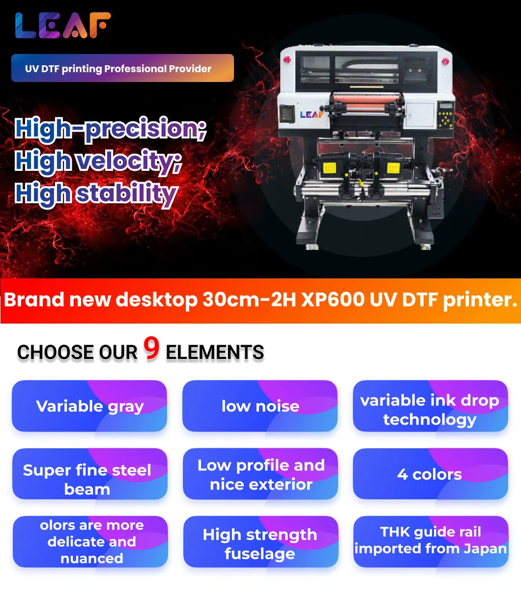 Leaf New Uv Ab Film Dtf Printer With Laminator 30cm Roll To Roll Sticker Uv Dtf Impresora A3 Uv ...