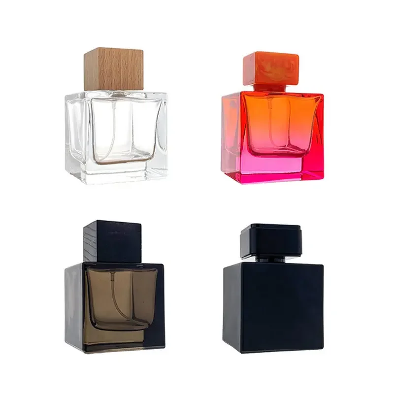 Custom Logo Square Perfume Glass Bottle 30ml 50ml 100ml Luxury Perfume ...