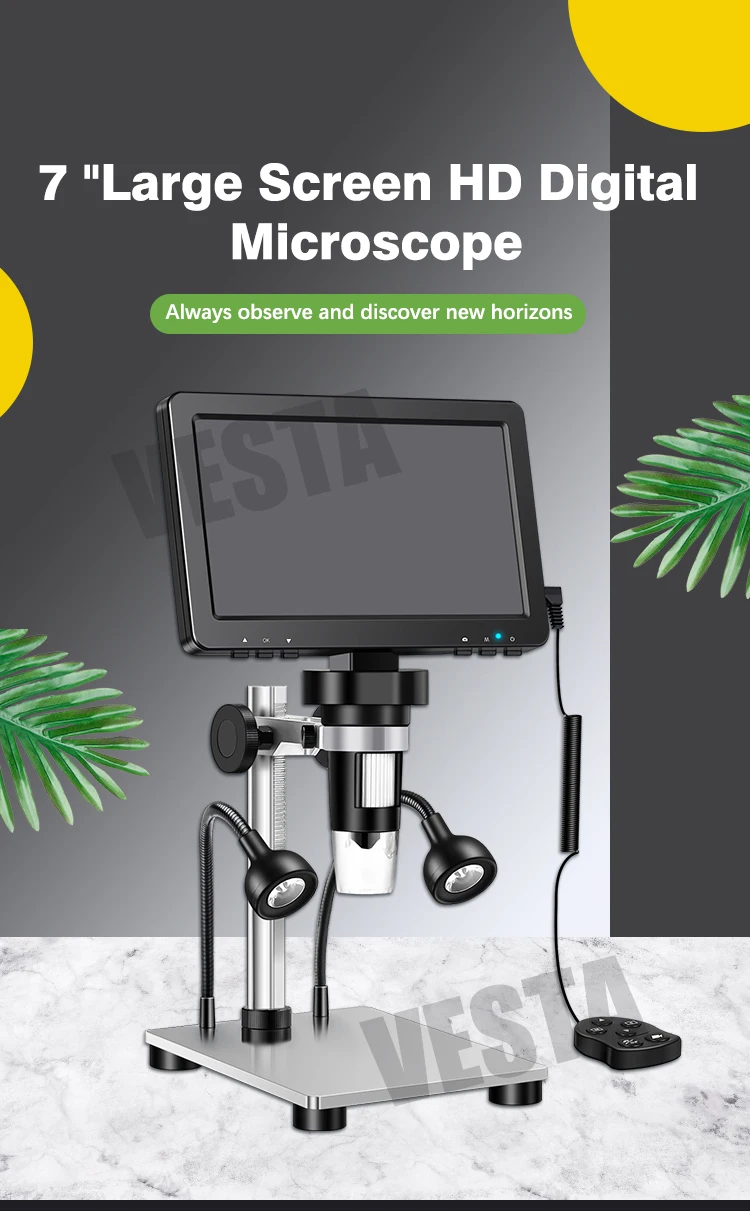 1200x Hd Dm9 Digital Electron Microscope With Screen Magnifying Lens ...