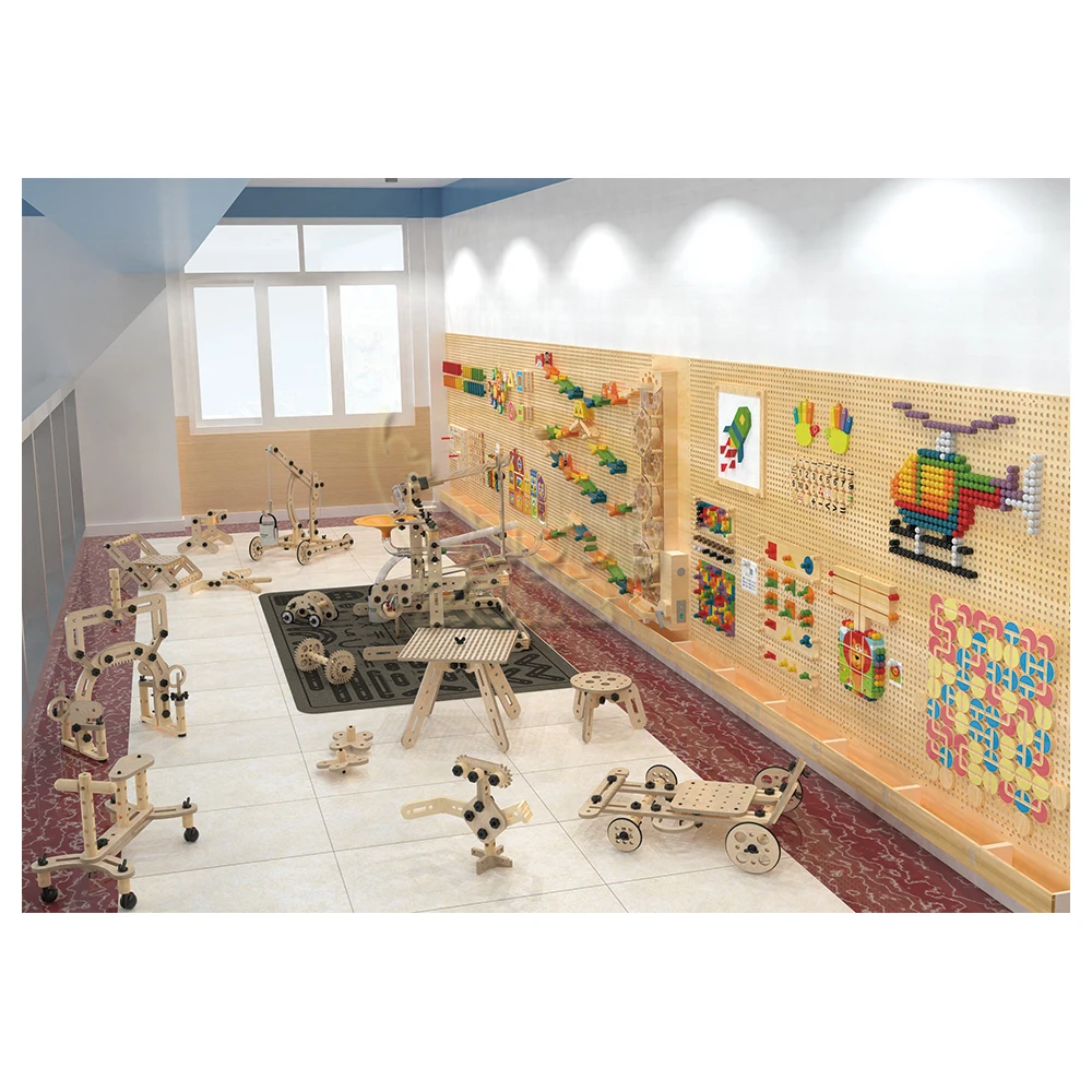 Kindergarten Customized DIY Wooden Educational Wall Panels