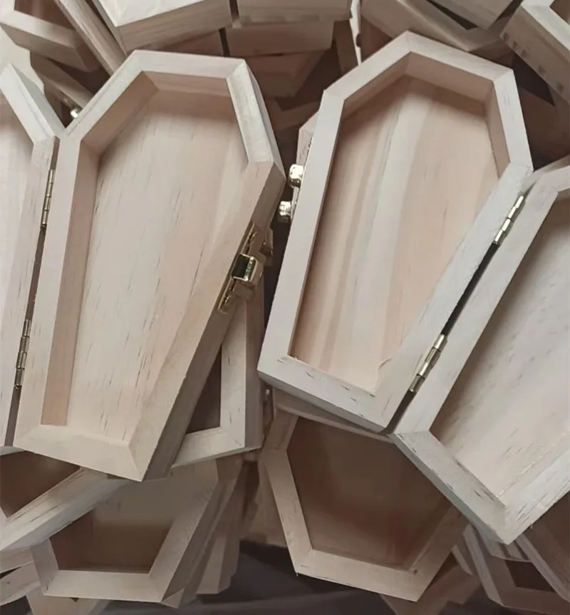 Small Gothic Decor Wood Coffins for Halloween Parties Fillable Mini ...