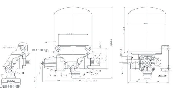 Heavy Truck Parts 4324103550 & Plaster 000360571/1 for Howo Sinotruk 371