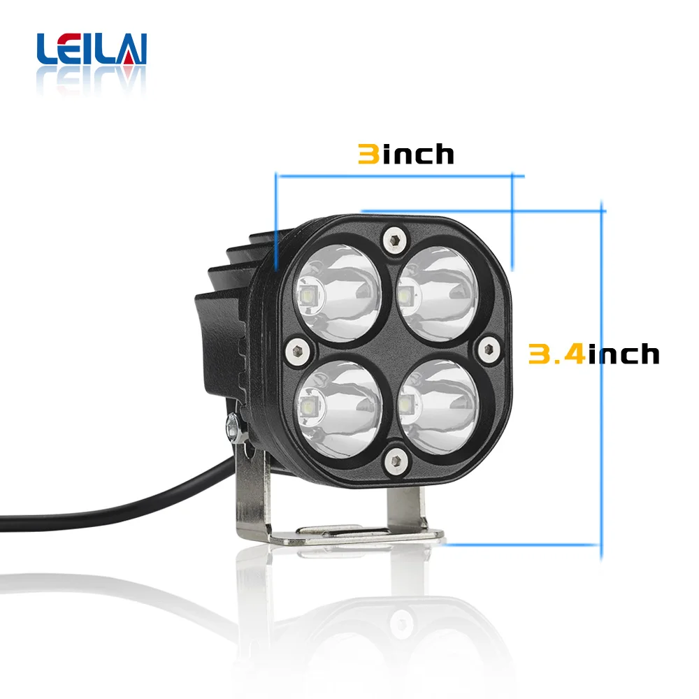 40w 3 Inch Offroad Accessory 4x4 Spot Fog Lamp Amber Yellow White Cube ...