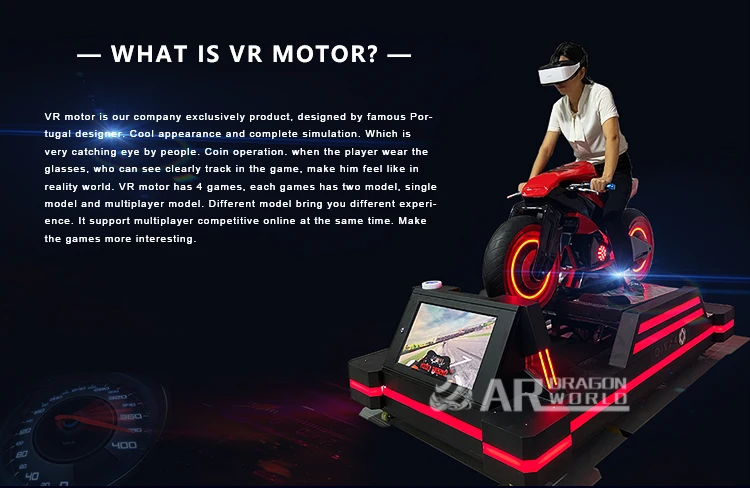 Real Experience VR Moto Game - High Resolution Simulator