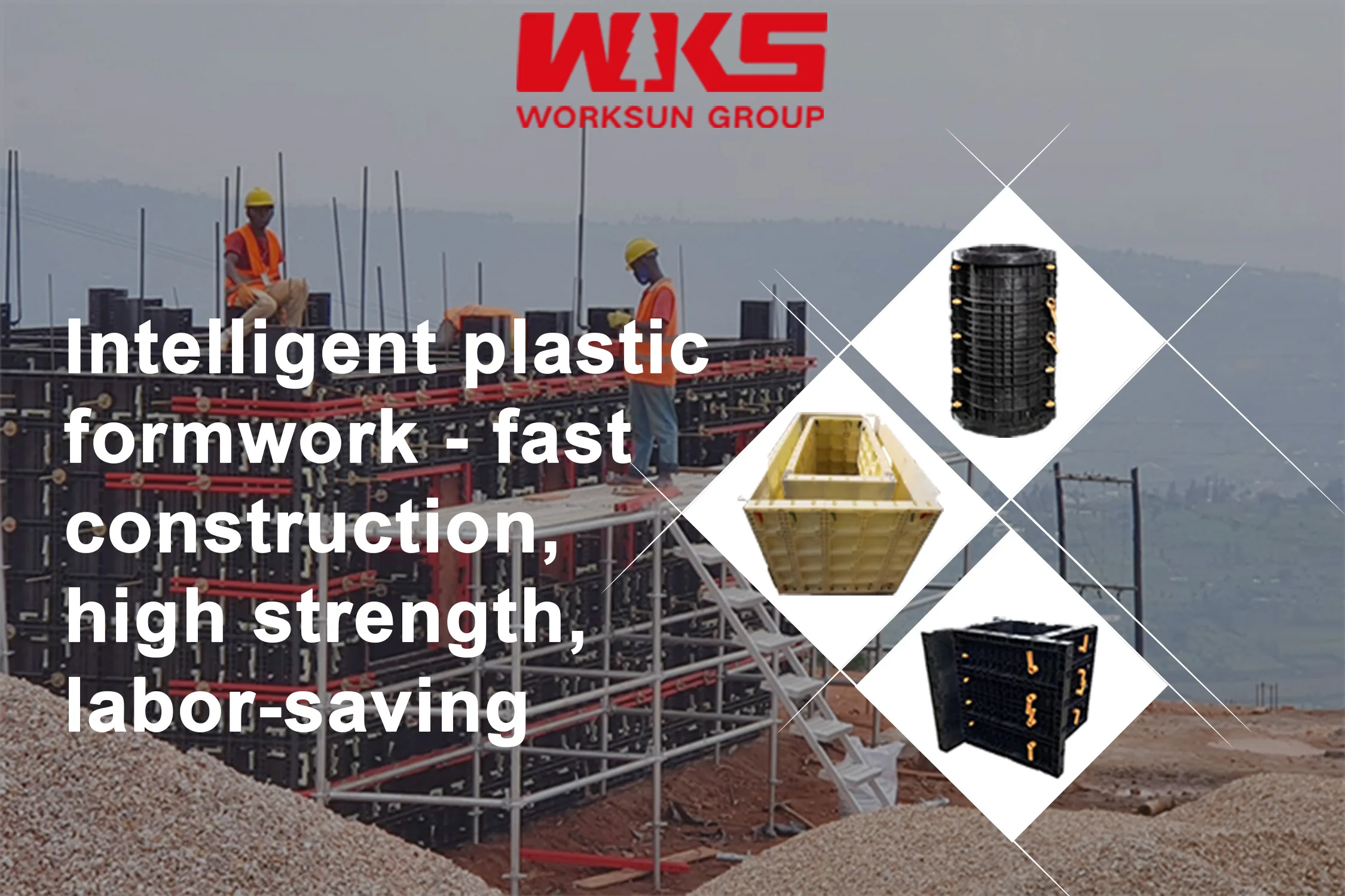 Handheld Plastic Formwork for Concrete Columns ABS Hollow Tecon ...