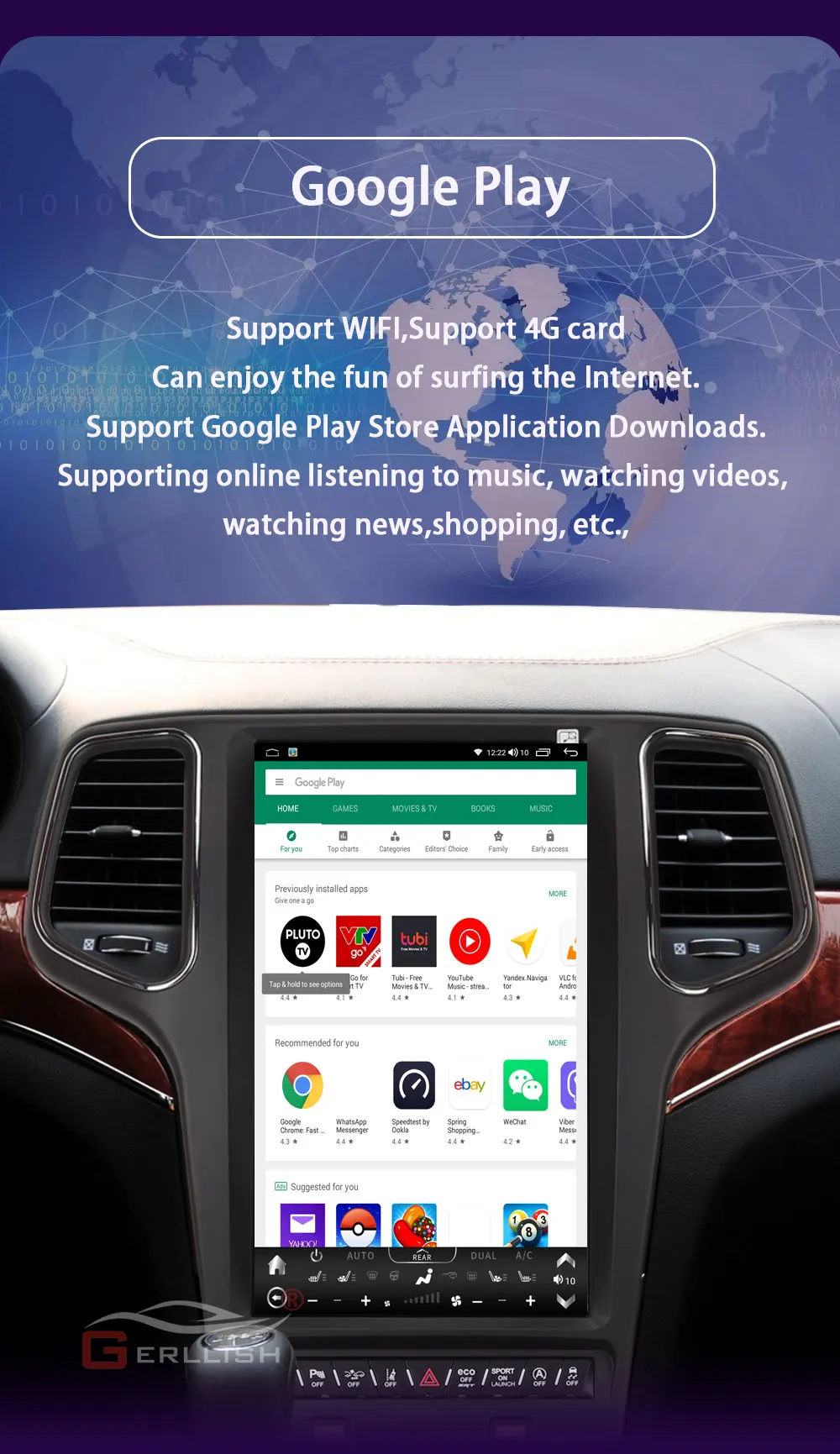 13.6 Inch Android Car Dvd Player for Jeep Grand Cherokee