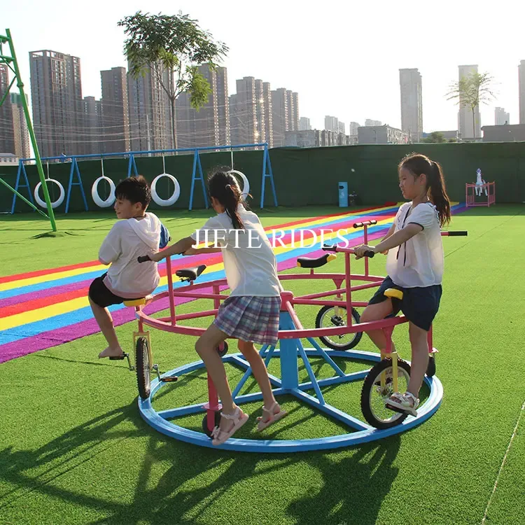 Rotating Bicycle Ride Amusement Park 6 Seats Ride Bicycle Unpowered ...