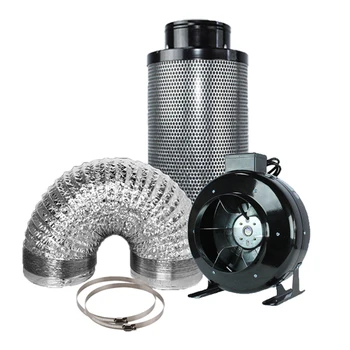 8'' Inline Duct Flange Carbon Air Filter High Cfm Inline Exhausting Fan ...