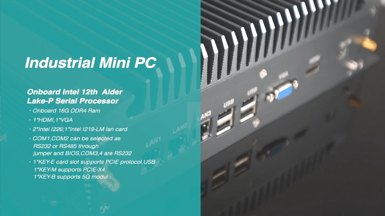 2*intel I211/i210 1*i219 4*com Rs232/485 Dual Display 4k Embedded ...