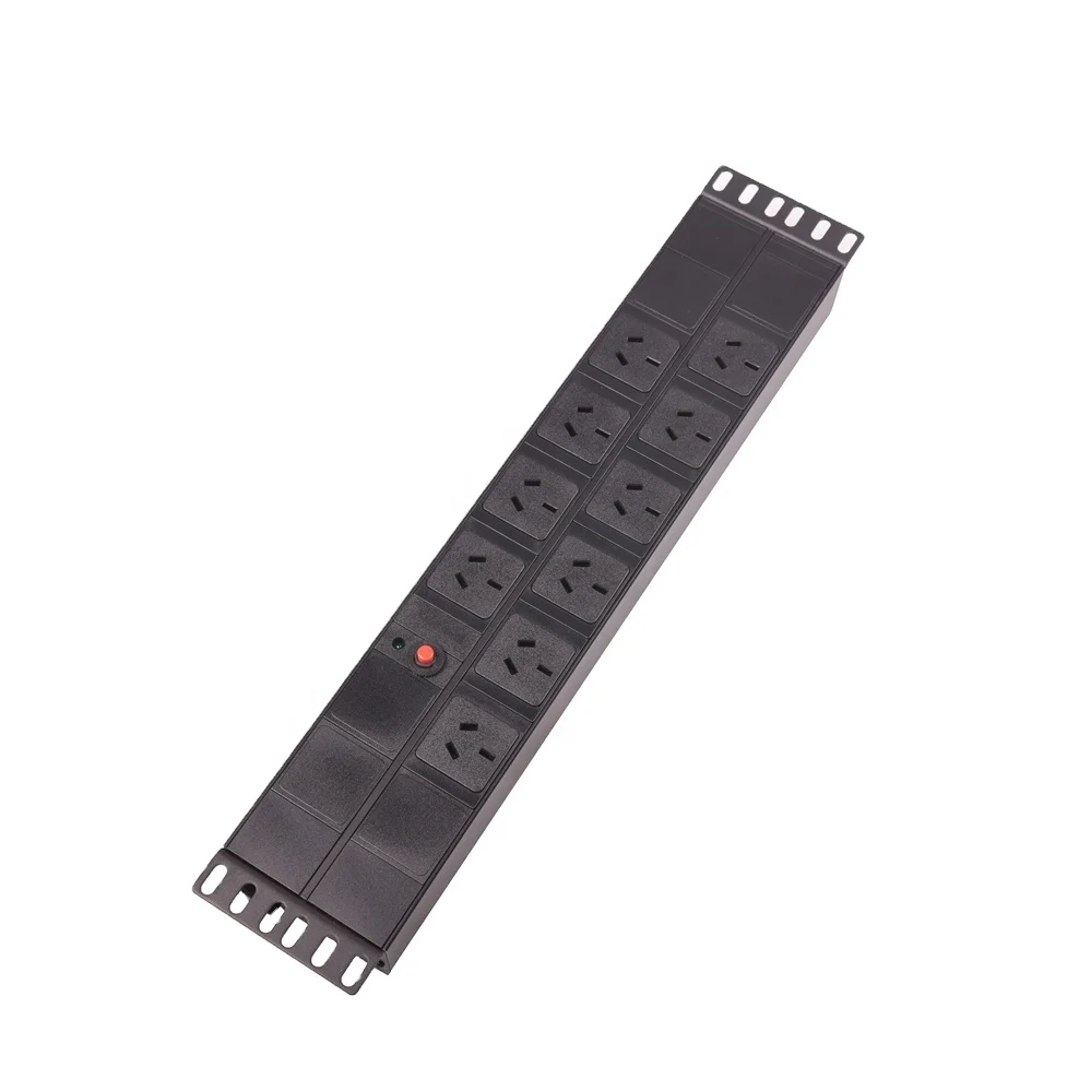 2U 15A 250V 10 Ways Australia type PDU for data center rack cabinet ...