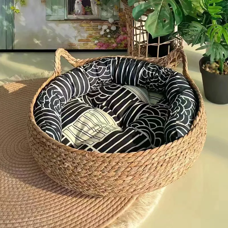 Wholesale Modern Eco Friendly Warm Comfortable Straw Bed for Cats ...