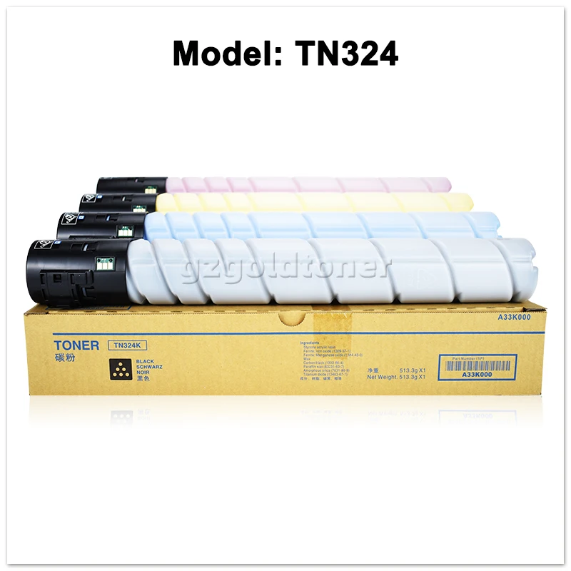 Konica Minolta TN324 TN512 TN514 Toner Cartridges - High Yield