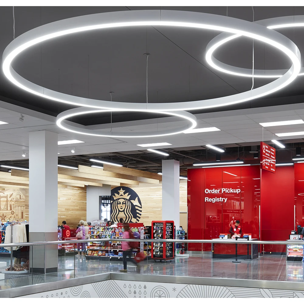 Modern Round Circle Ring LED Chandelier for Indoor Lighting