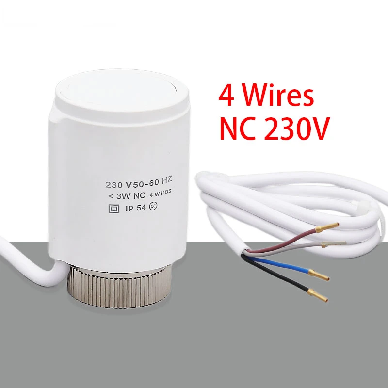 4 Wires Thermal Actuator Nc 230v For Underfloor Heating Manifold ...