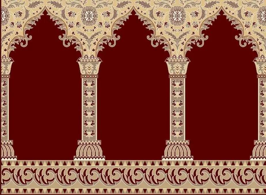 Customized Arabic Carpet Design for Mosque Prayer Room
