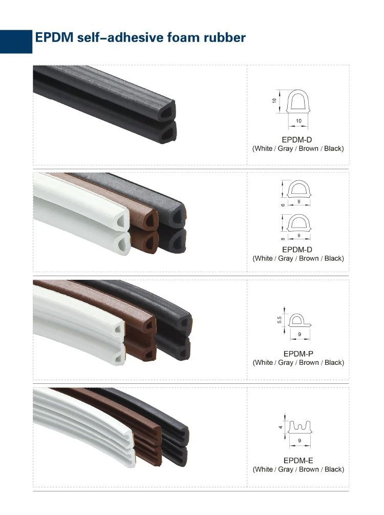 D Type Epdm Foam Self Molding Door Rubber Seal Strip For Wind ...