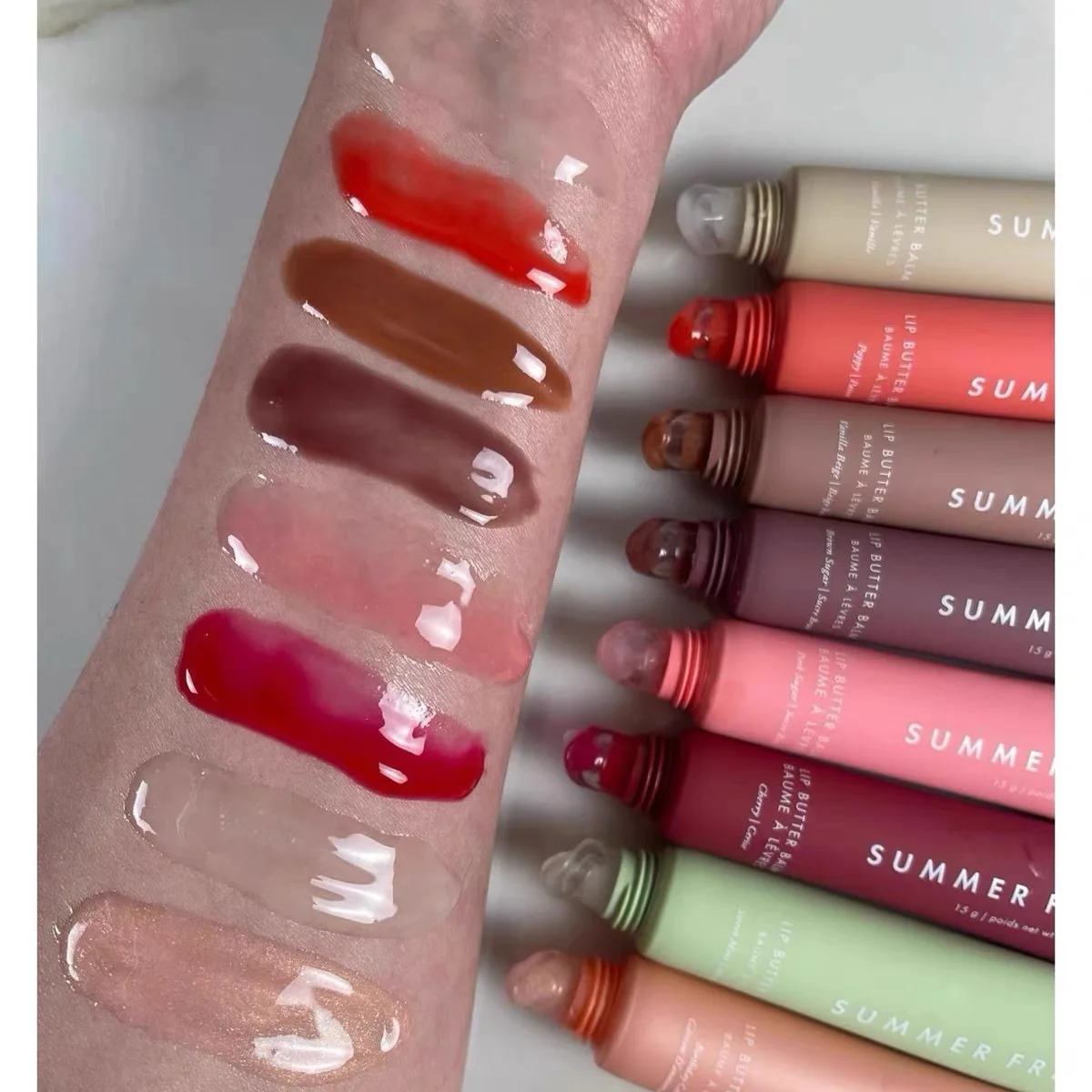 Summer Lip Balm Moisturizing Mirror Lip Gloss Vanilla Mint Iced Coffee ...
