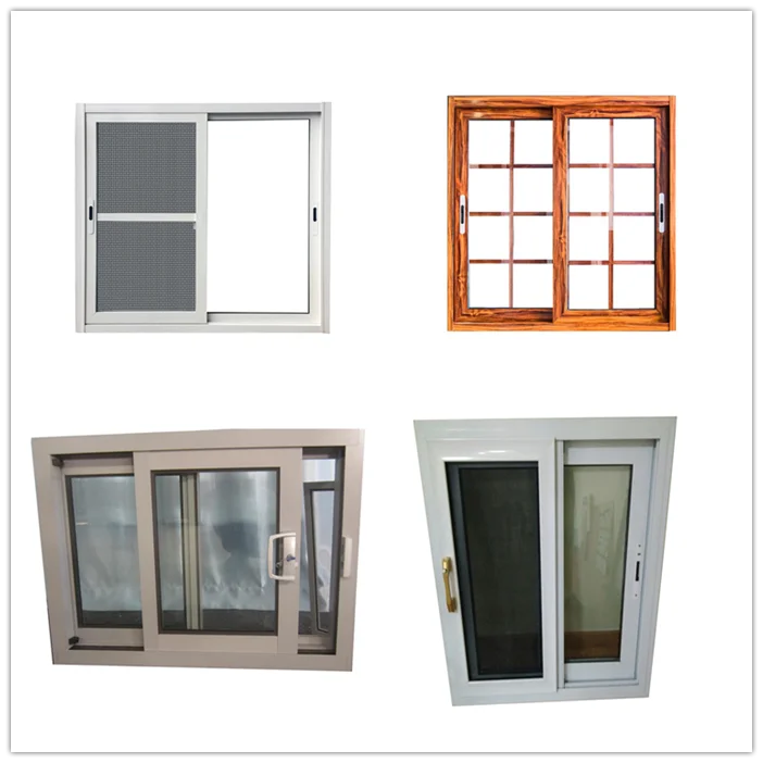 CE Standard Champagne & Bronze Color Aluminum Sliding Windows and Glass ...